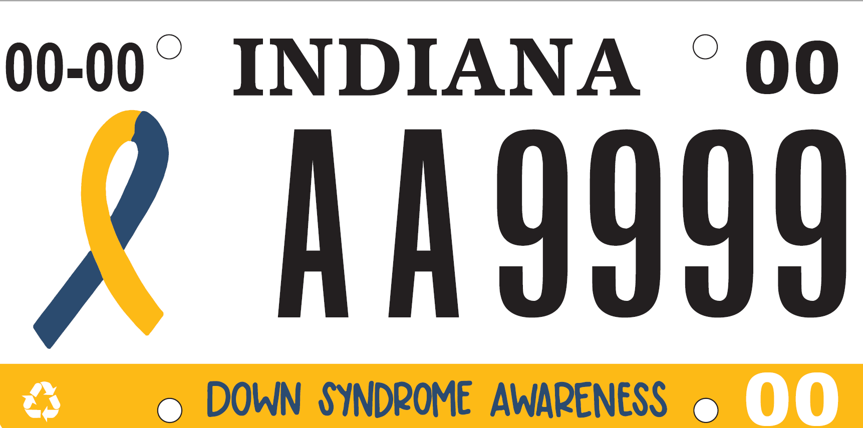 Ds Awareness License Plate Available for Indiana Drivers